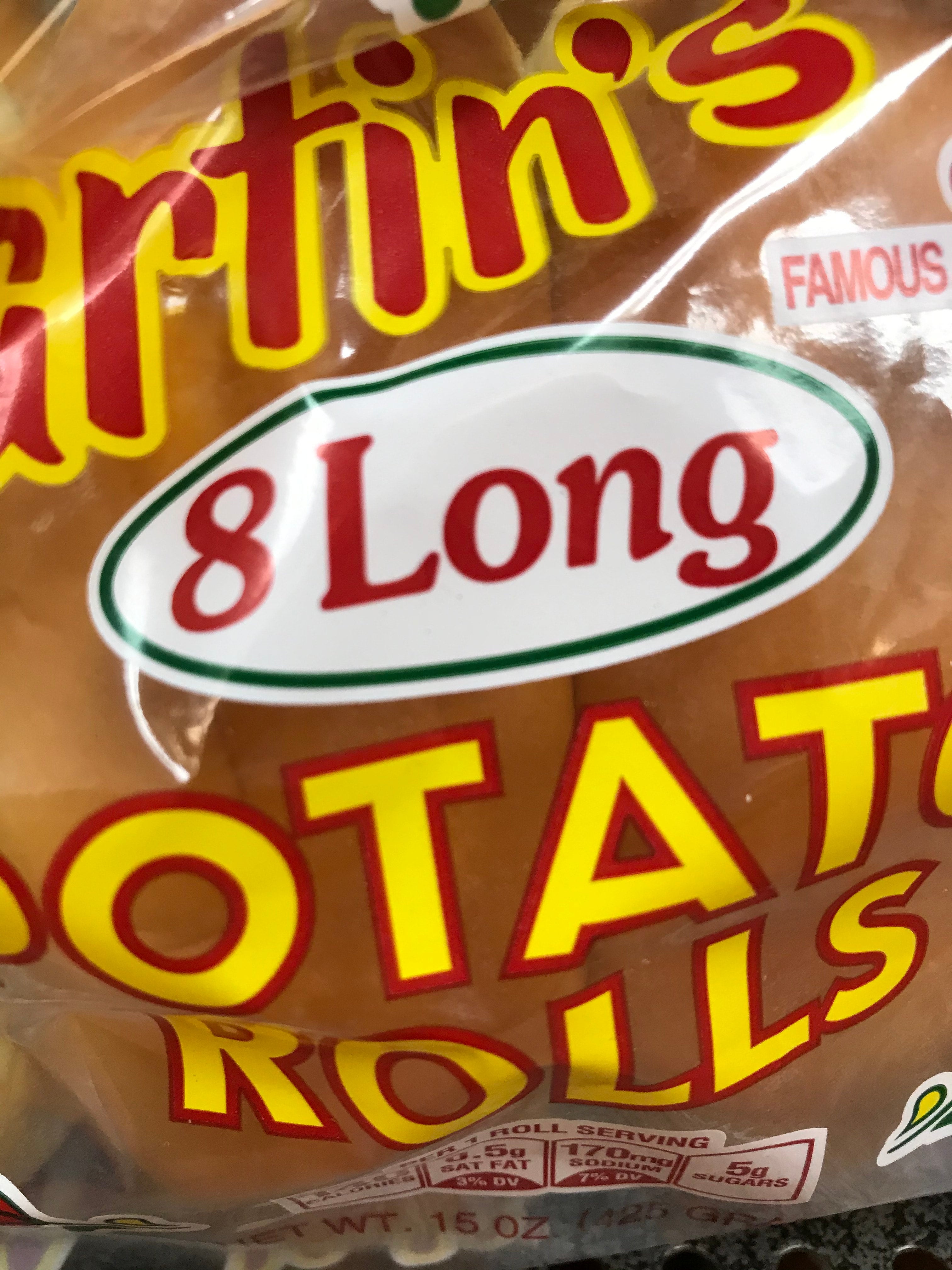 MARTINS LONG POTATO ROLL 8 CT | Original Colonial Market